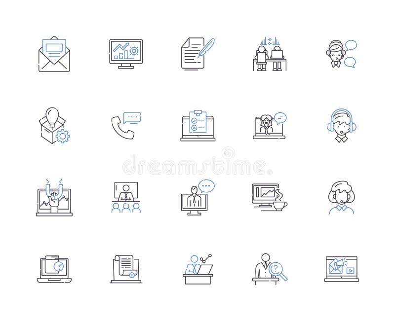 Work from Home Outline Icons Collection. Home-based, Telecommuting ... Work from Home Outline Icons Collection. Home-based, Telecommuting ...