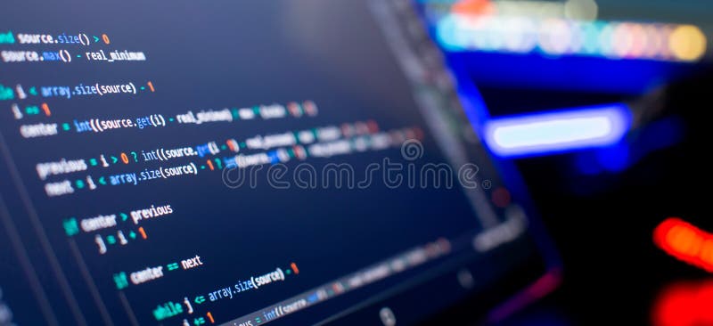 Work From Home Programmer Coding Code On Notebook Screen At Home Stock Image Image Of Hacker