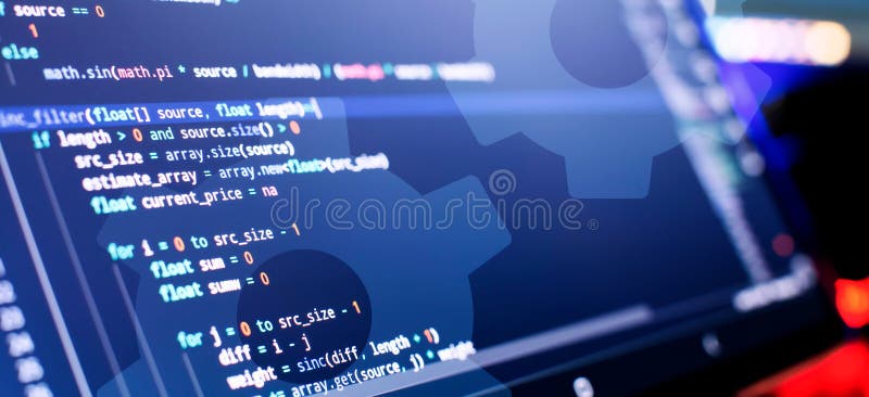 Work From Home Programmer Coding Code On Notebook Screen At Home