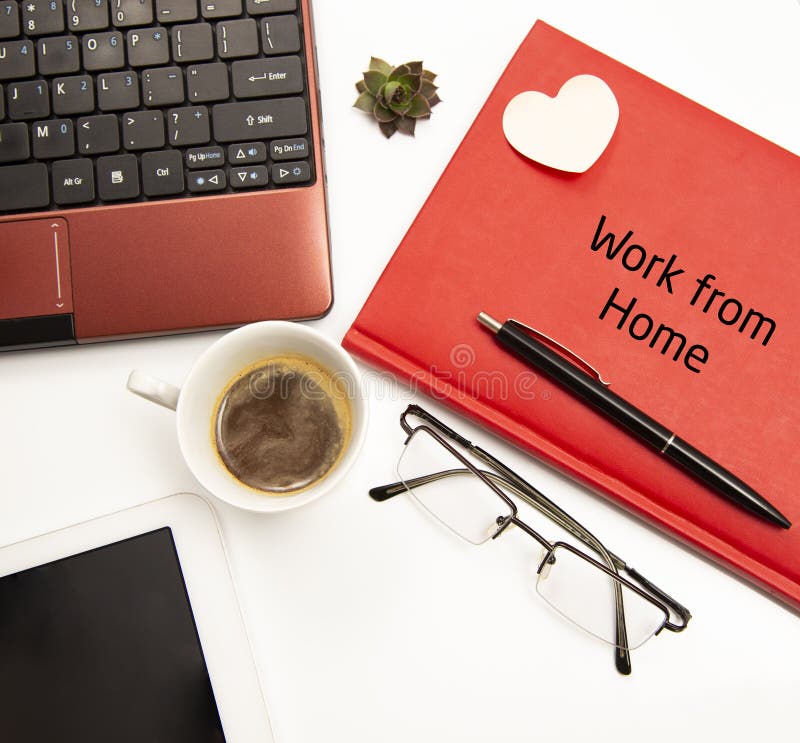 Work from Home Project in Quarantine Time Stock Image - Image of ...