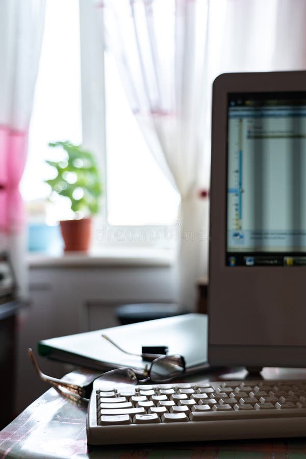 Work from Home. Remote Work Via the Internet Stock Photo - Image of ...