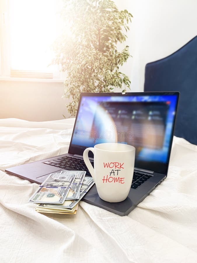 Work at Home. Working Atmosphere at Home. Work in Isolation of a ...