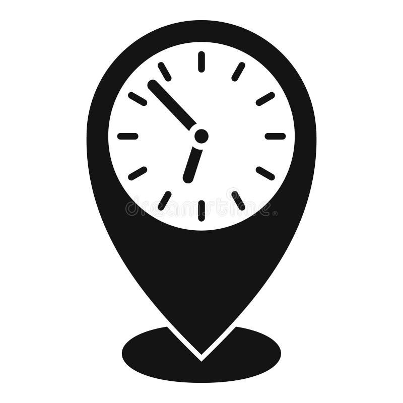 Work Hour Location Icon Simple Vector. Flexible People Stock ...