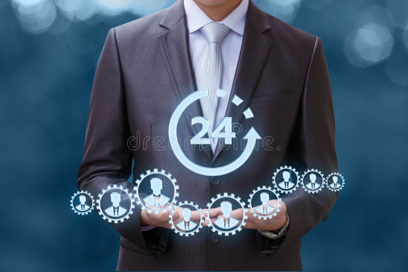 Work 24 hours a day . stock image. Image of management - 92133101