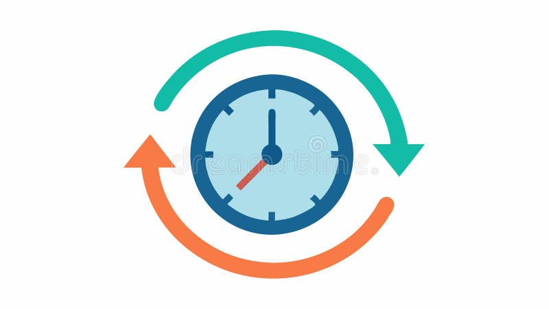 Work Hours Flexibility a Clock with Flexible Arrows Representing ...