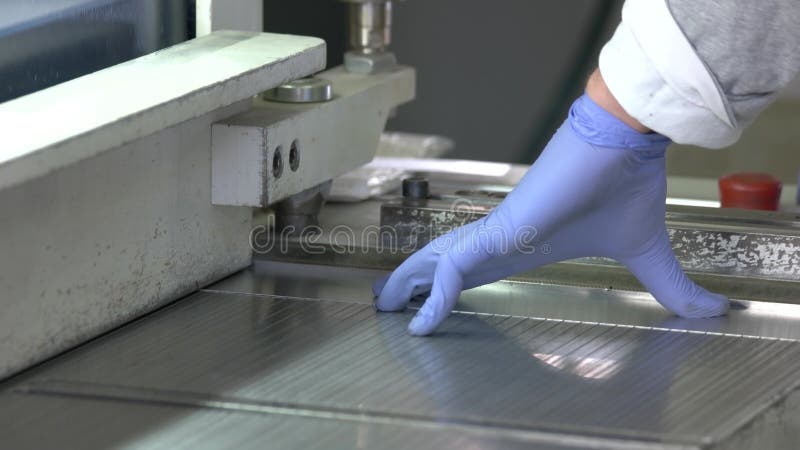 Work of Hydraulic Guillotine Shear. Stock Video - Video of equipment ...