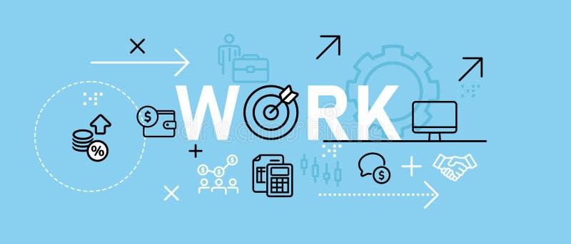 Work Icon Concept Working Job Employee Office Task Responsibility ...