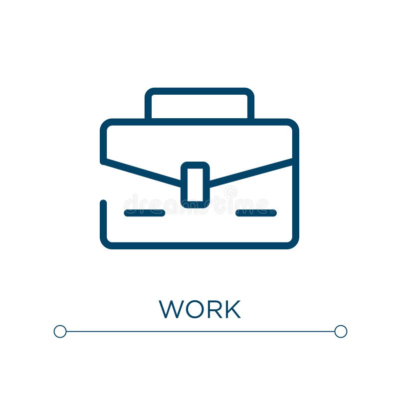 Work Icon. Linear Vector Illustration. Outline Work Icon Vector Stock ...