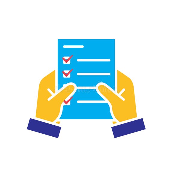 Work Icon. Shared Docs Verification. Two Hands Holding Shared Document ...