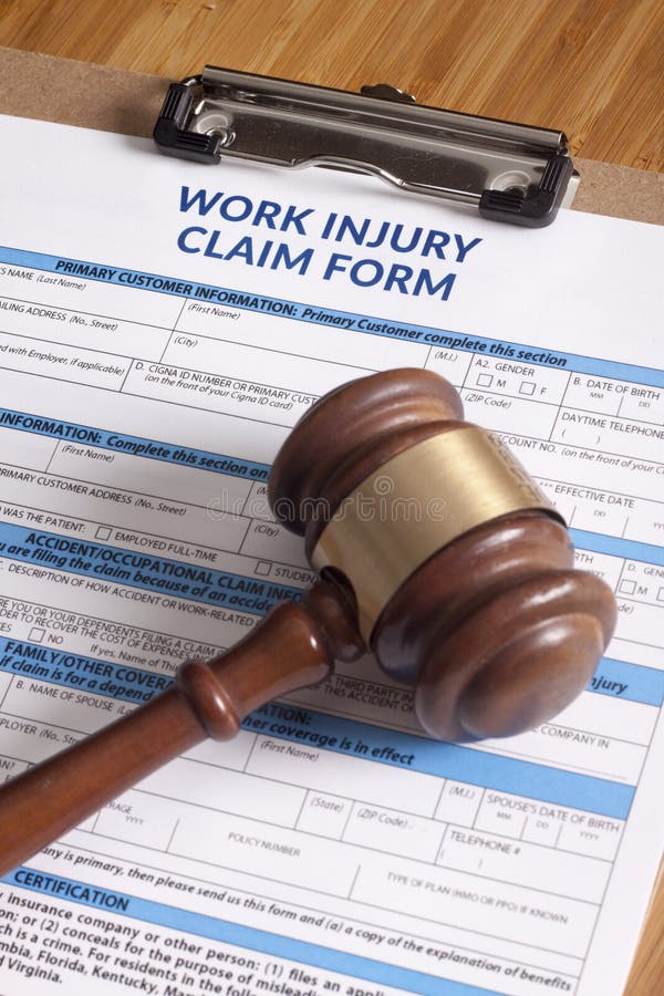 Work Injury claim form stock image. Image of figure, manual - 56748687