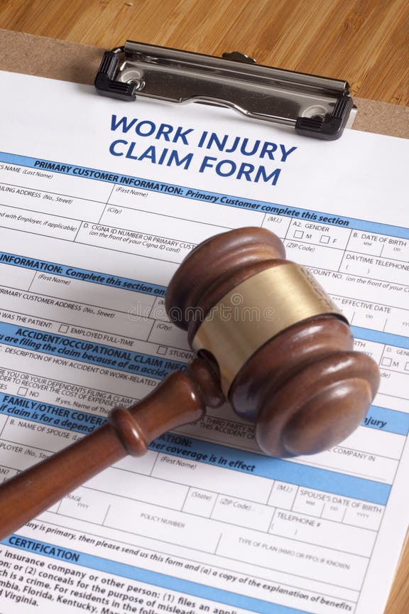 Work Injury claim form stock image. Image of compensate - 56748693