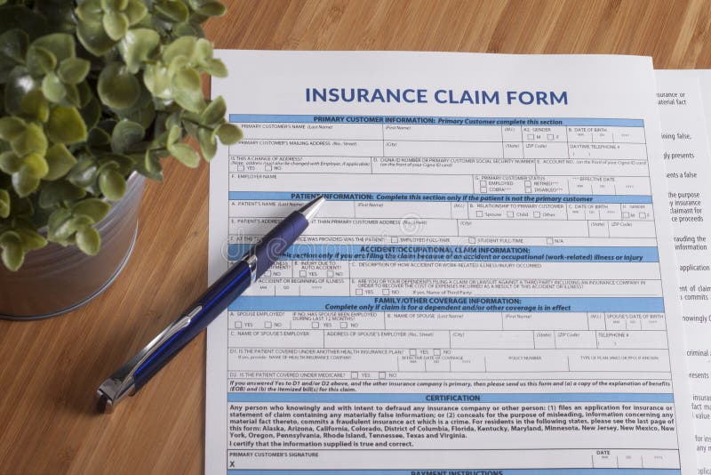 A work injury claim form stock photo. Image of compensate - 31378278