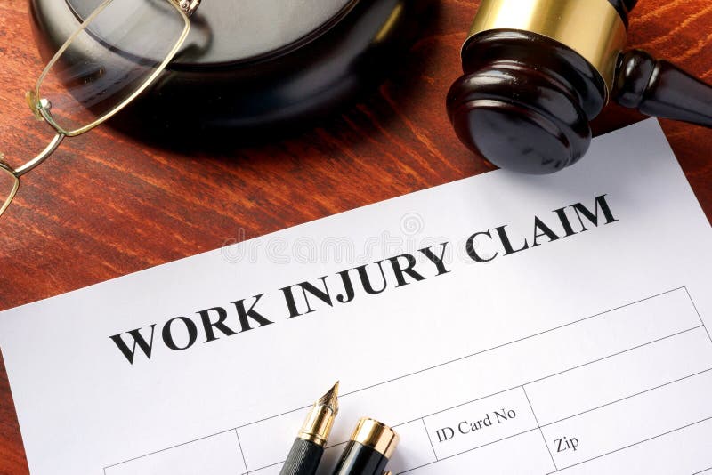 Work injury claim form. stock photo. Image of worker - 88356128