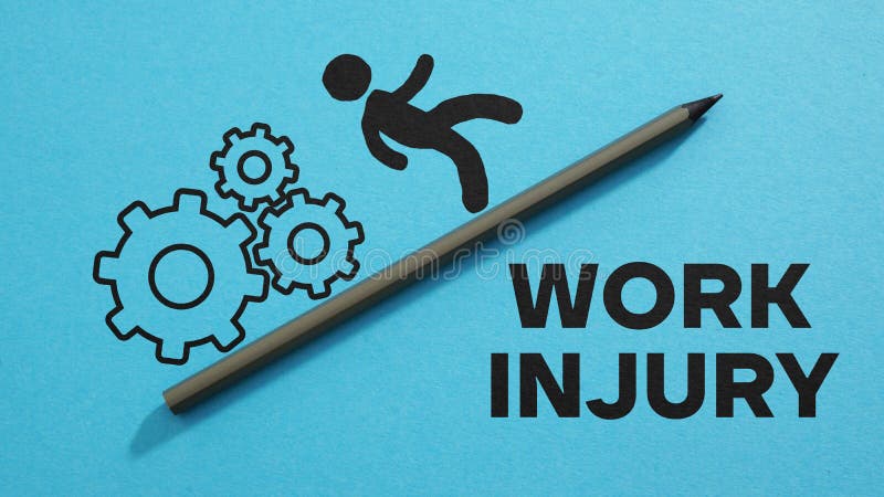 Work Injury is Shown Using the Text Stock Photo - Image of dangerous ...