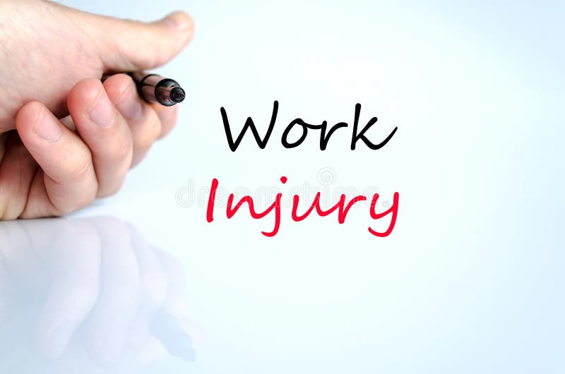Work injury text concept stock image. Image of concept - 90112533