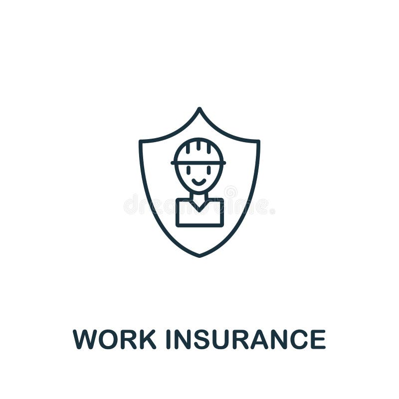 Work Insurance Icon from Work Safety Collection. Simple Line Element ...