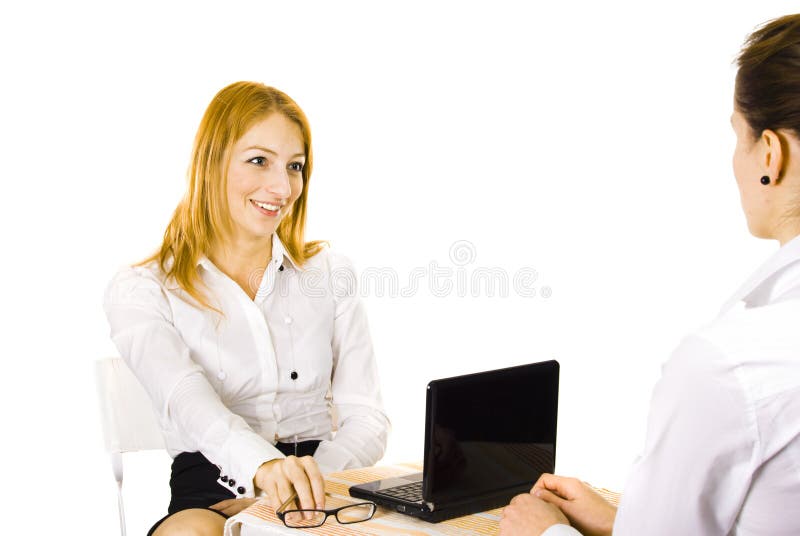 Work interview stock image. Image of employee, interrogation - 12588867