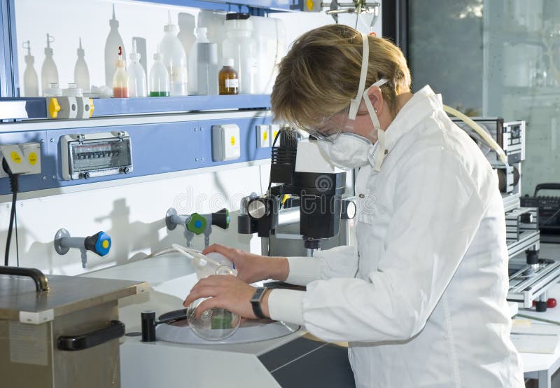 Work in the laboratory stock image. Image of experiment - 5205401