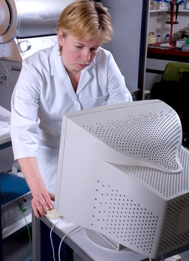 Work in laboratory stock photo. Image of flask, hand, chemical - 7988