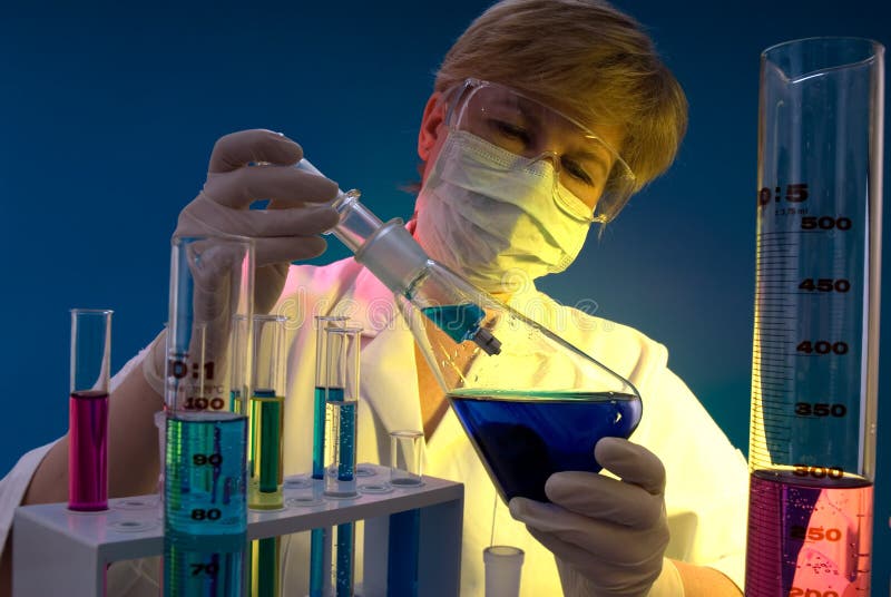 Work in the laboratory stock image. Image of infection - 5343619