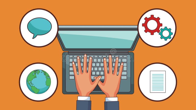 Work and Laptop HD Animation Stock Footage - Video of cooperation, data ...