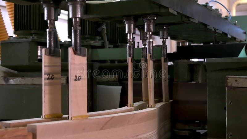 The Work of a Large Grinding Machine for Processing Wooden Boards Stock ...