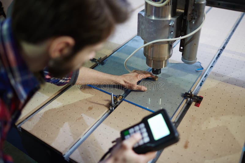 Work with lathe machine stock image. Image of lathe, material - 91189803