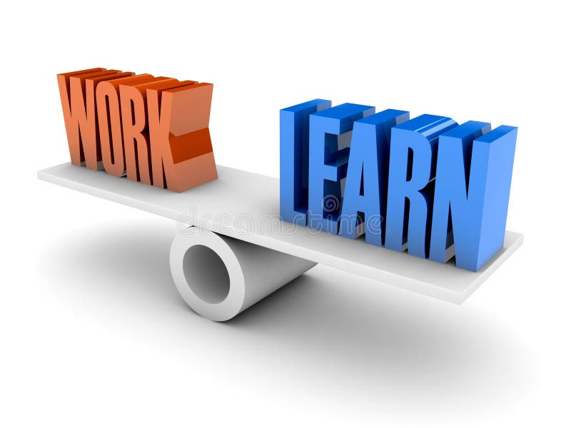 Work and Learn balance. stock illustration. Illustration of lifestyle ...