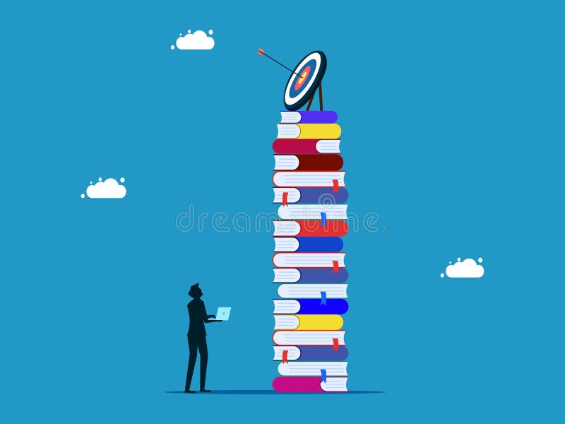 Work on Learning Goals or Finding Information. Man with Laptop Looking ...