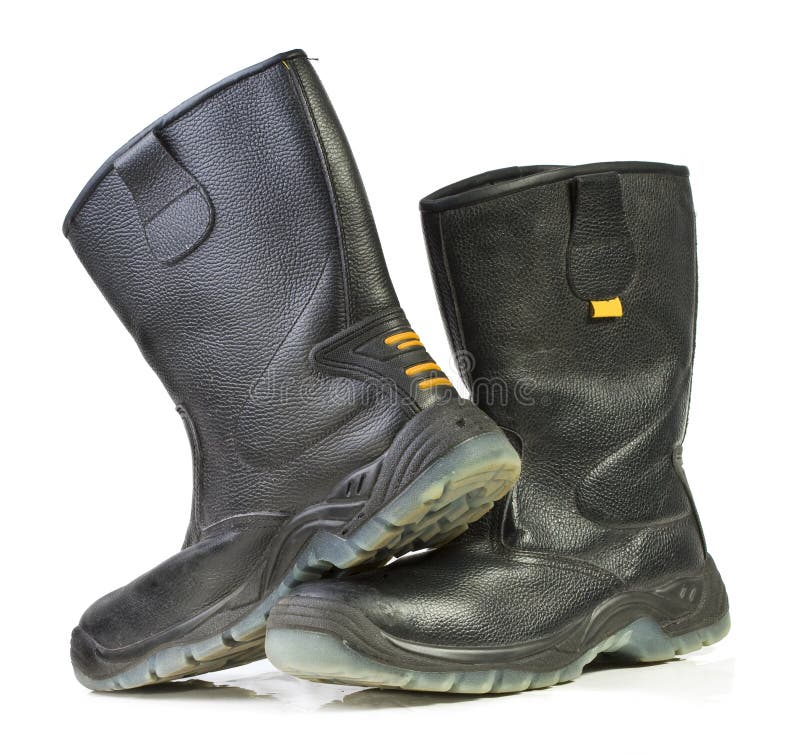 Work leather boots stock photo. Image of leather, armed - 9102102