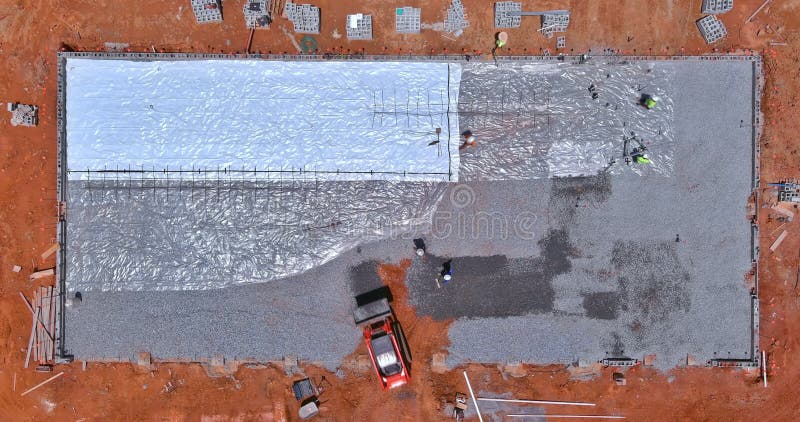 Work on Leveling Gravel on Construction Site with an Excavator before ...