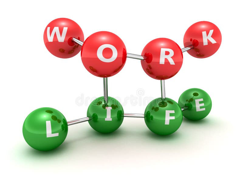 Work and Life Balance stock illustration. Illustration of gold - 18404824