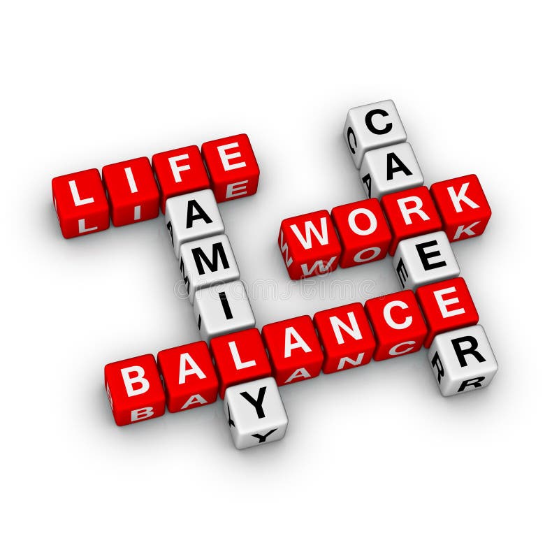 Work-Life-Balance. Vector Illustration with Stick Figure Stock Vector ...