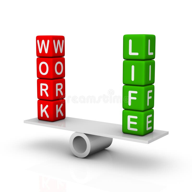 Work Life or Balance Street Signs Stock Illustration - Illustration of ...