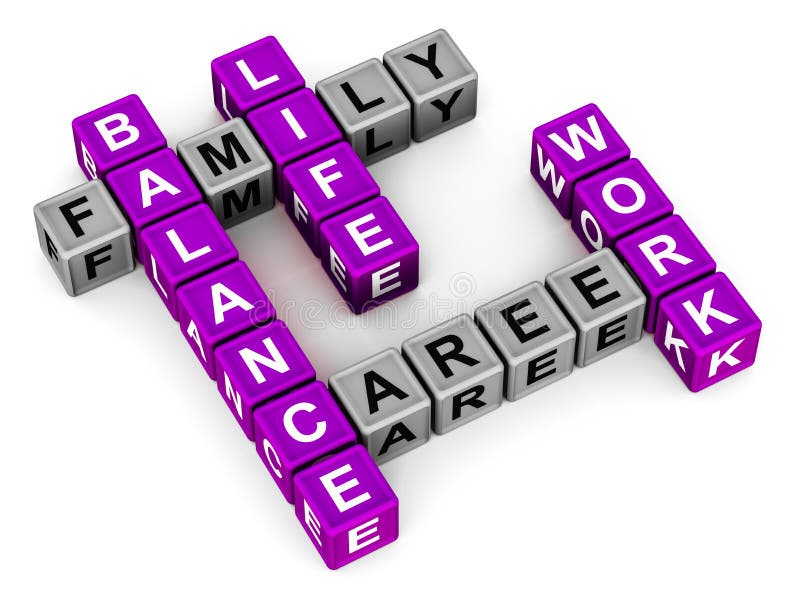 Work and Life Balance stock illustration. Illustration of gold - 18404824