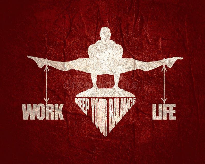 Work and life balance. stock illustration. Illustration of career ...
