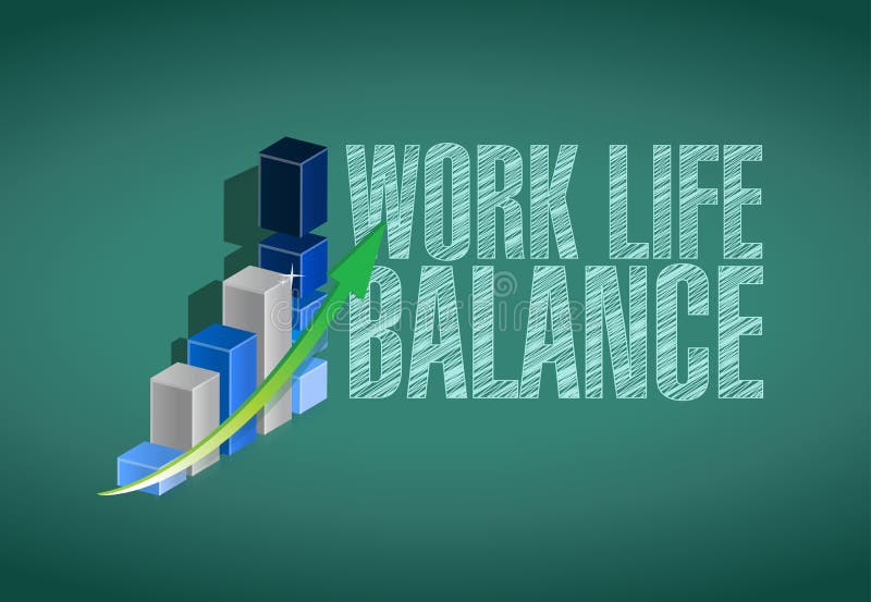Work Life Balance Board Graph Sign Stock Illustrations – 5 Work Life ...