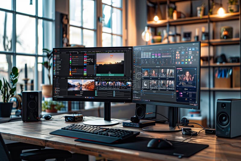 Work Life Balance Concept, Home Office, a Split-screen Image Showing a ...