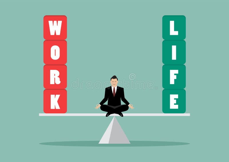Work life balance concept stock vector. Illustration of allocation ...
