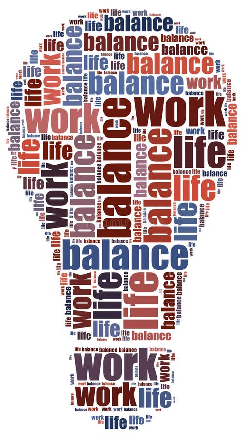 Work Life Balance Concept. Word Cloud Illustration Stock Illustration ...