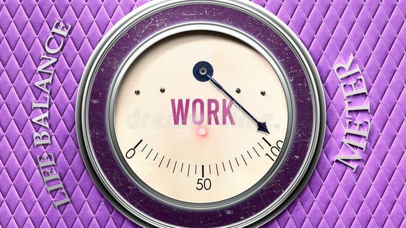 Work and Life Balance that is Hitting a Full Scale, Showing a Very High ...