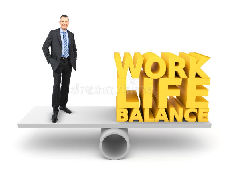 Vector Stick Man Work Life Balance Stock Vector - Illustration of ...