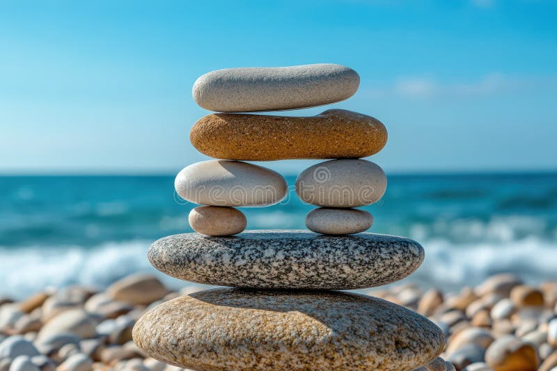 Work-Life Balance: Scale of Rocks with Heavy Stones for Work and Light ...