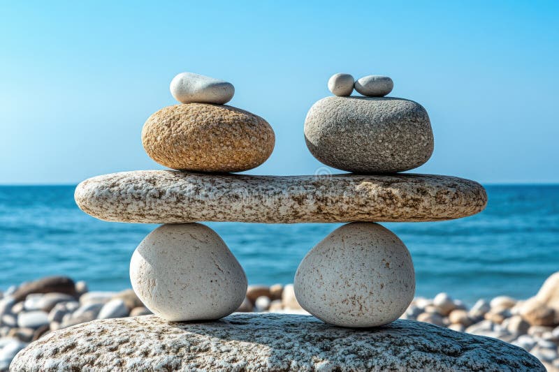 Work-Life Balance: Scale of Rocks with Heavy Stones for Work and Light ...