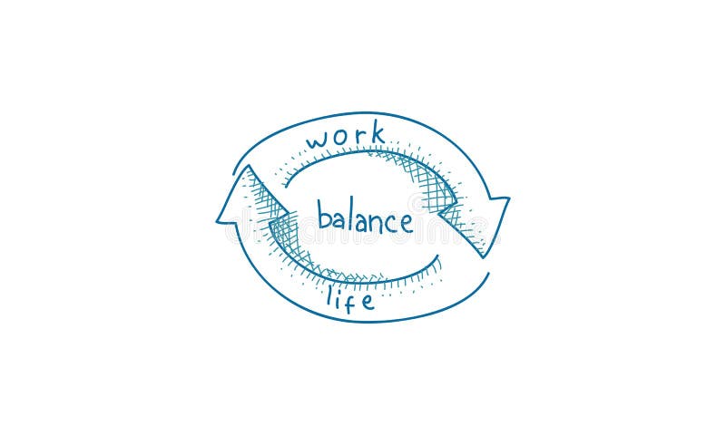 Work Life Balance Template Vector Stock Vector - Illustration of arrow ...