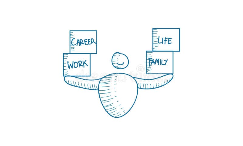 Work Life Balance Template Vector Stock Vector - Illustration of bring ...