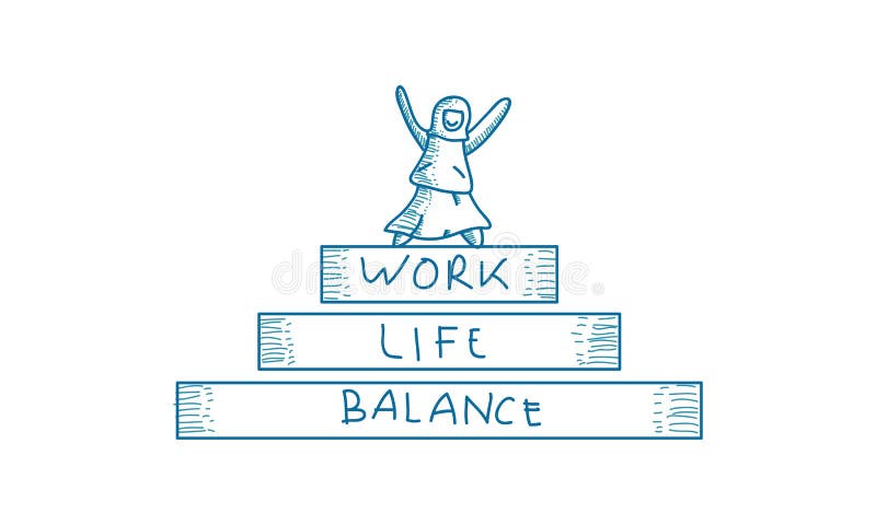 Work Life Balance Template Vector Stock Vector - Illustration of ...