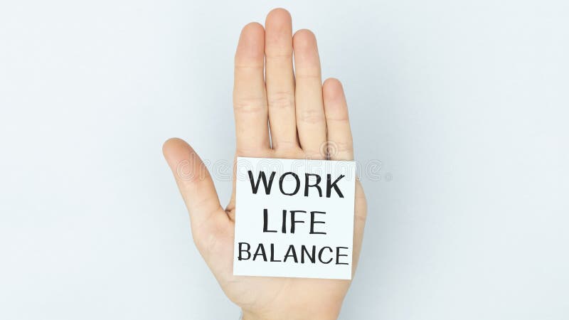 Work Life Balance Text Written on a Paper Stock Photo - Image of ...