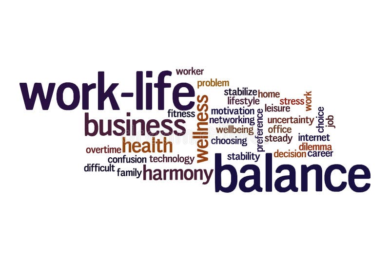 Work-life Balance Word Cloud Concept Stock Illustration - Illustration ...