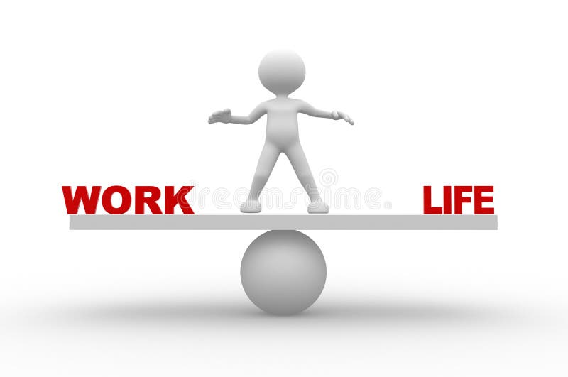 Work Life or Balance Street Signs Stock Illustration - Illustration of ...